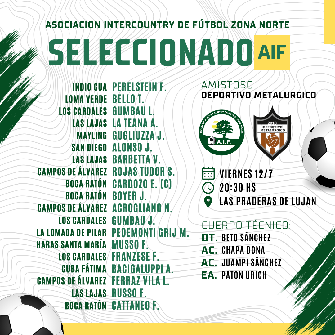 SEGUNDO AMISTOSO DEL SELECCIONADO AIF MASCULINO 2024 — AIFZN